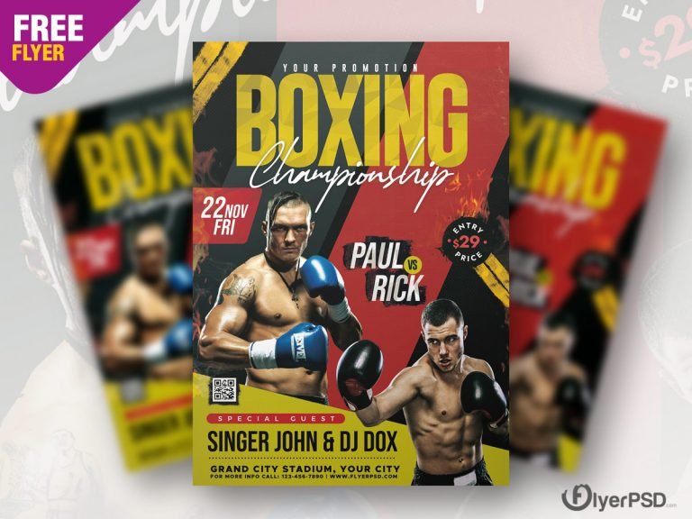 Boxing Tournament Flyer PSD | Flyer PSD