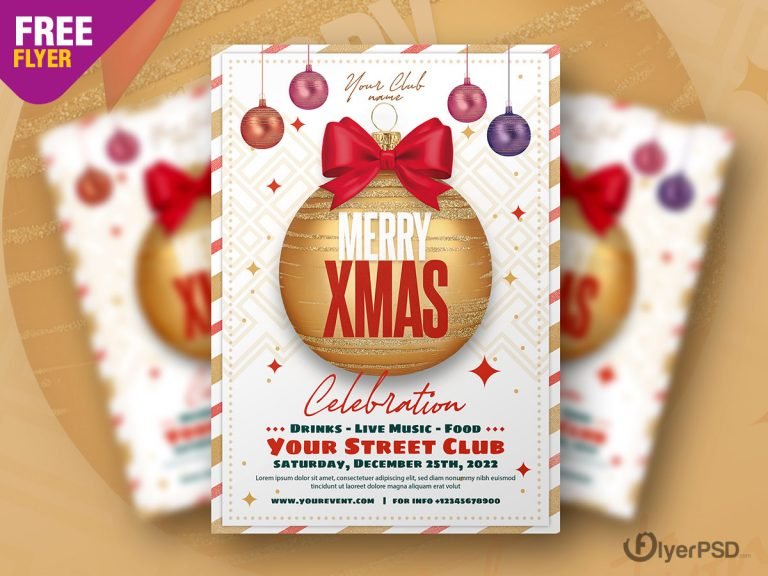 Christmas Club Event Flyer PSD | Flyer PSD