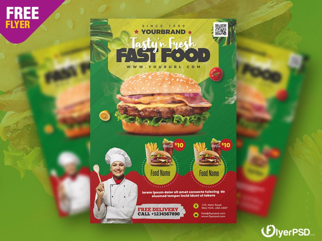 Fast Food Menu Flyer PSD | Flyer PSD