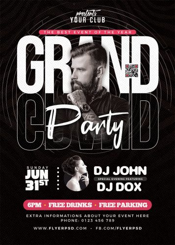 Grand Party Event Flyer PSD Template | Flyer PSD