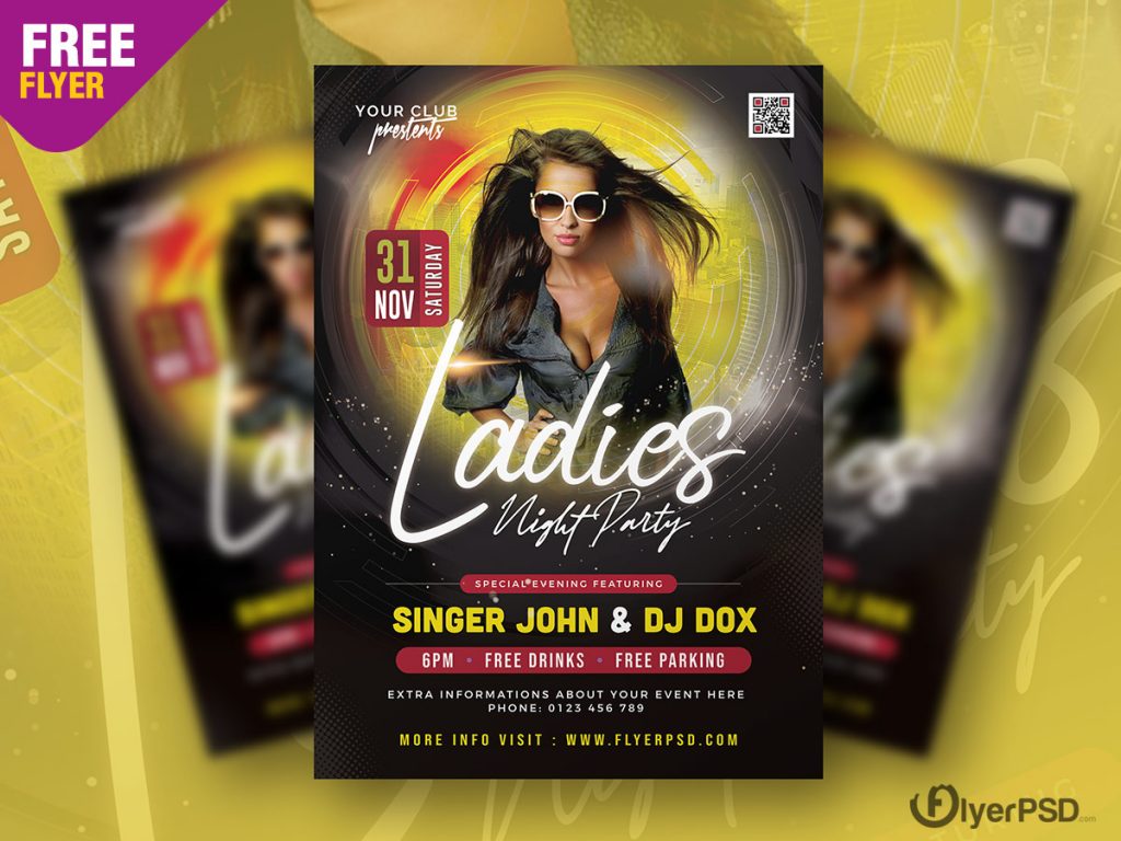 Ladies Night Party Flyer PSD Template | Flyer PSD