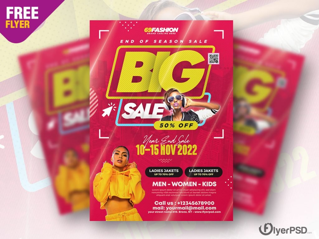 End Season Sale Flyer Design PSD | Flyer PSD
