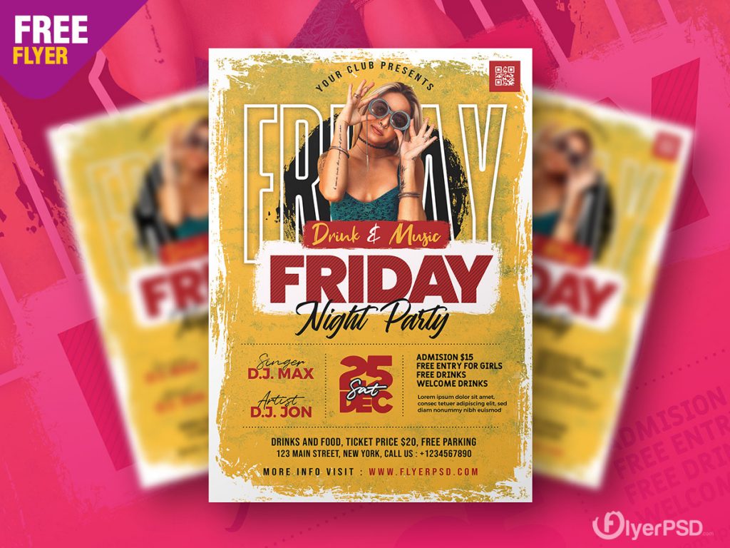 Ladies-Friday-Party-Flyer-PSD-Template | Flyer PSD