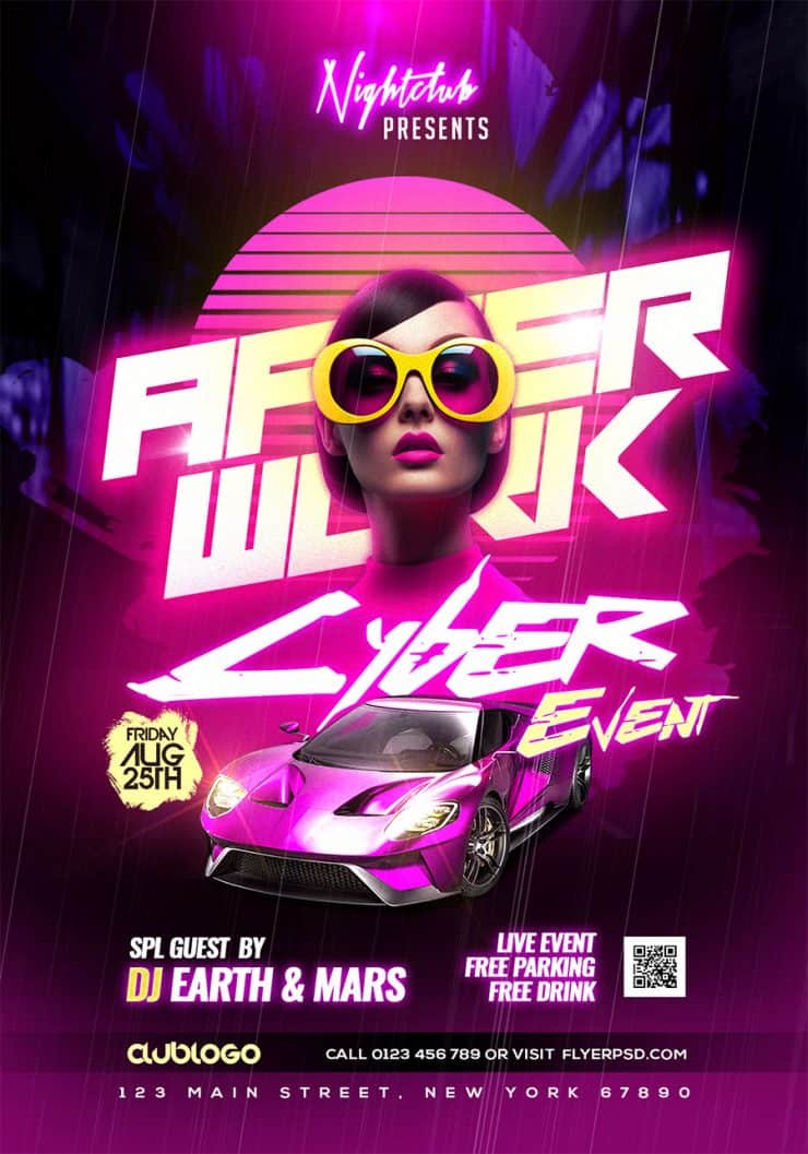 Free Flyer | After Work Weekend Party Flyer PSD | Flyer PSD